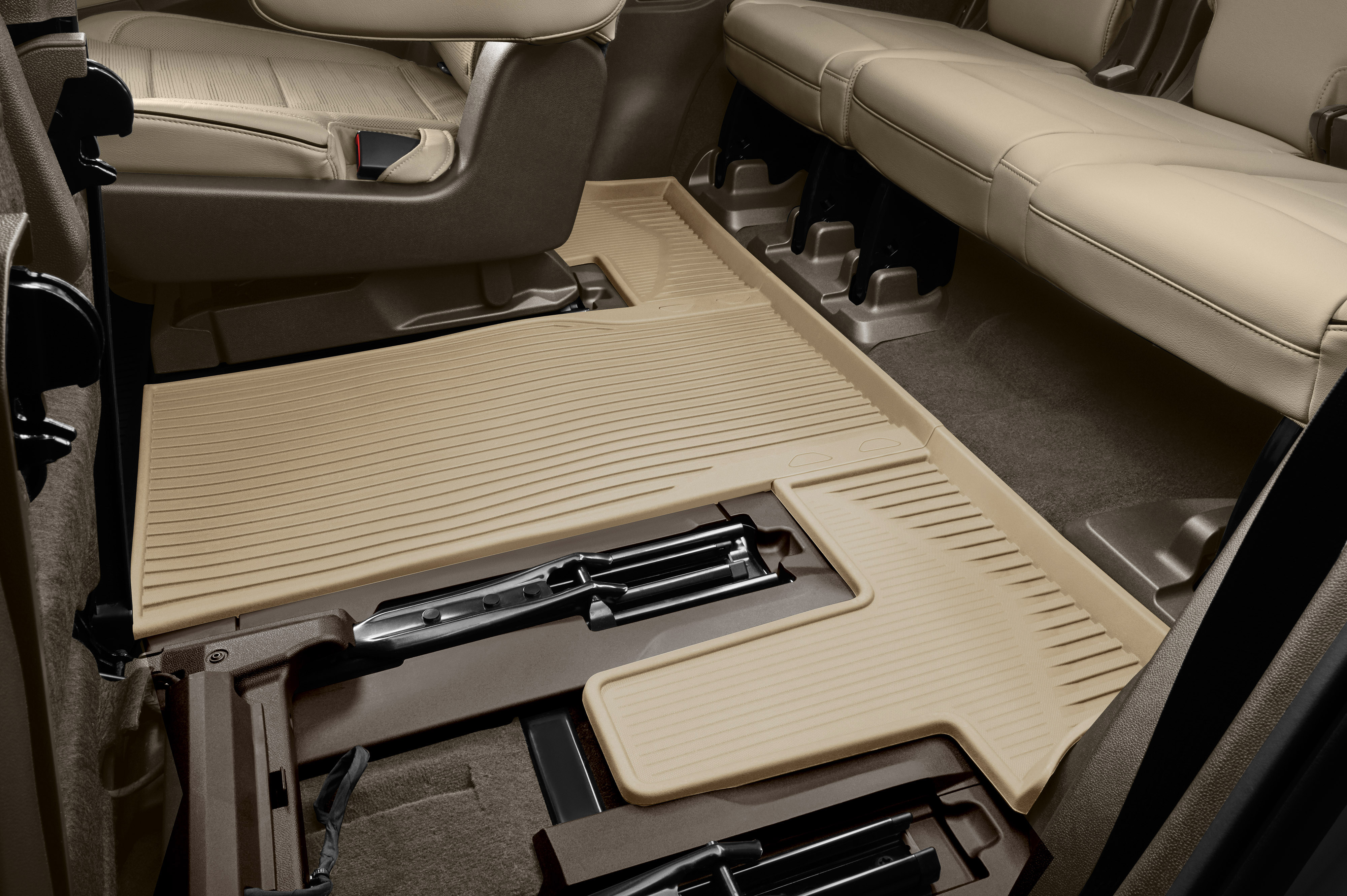 Third-Row Interlocking Premium All-Weather Floor Liner in Parchment ...