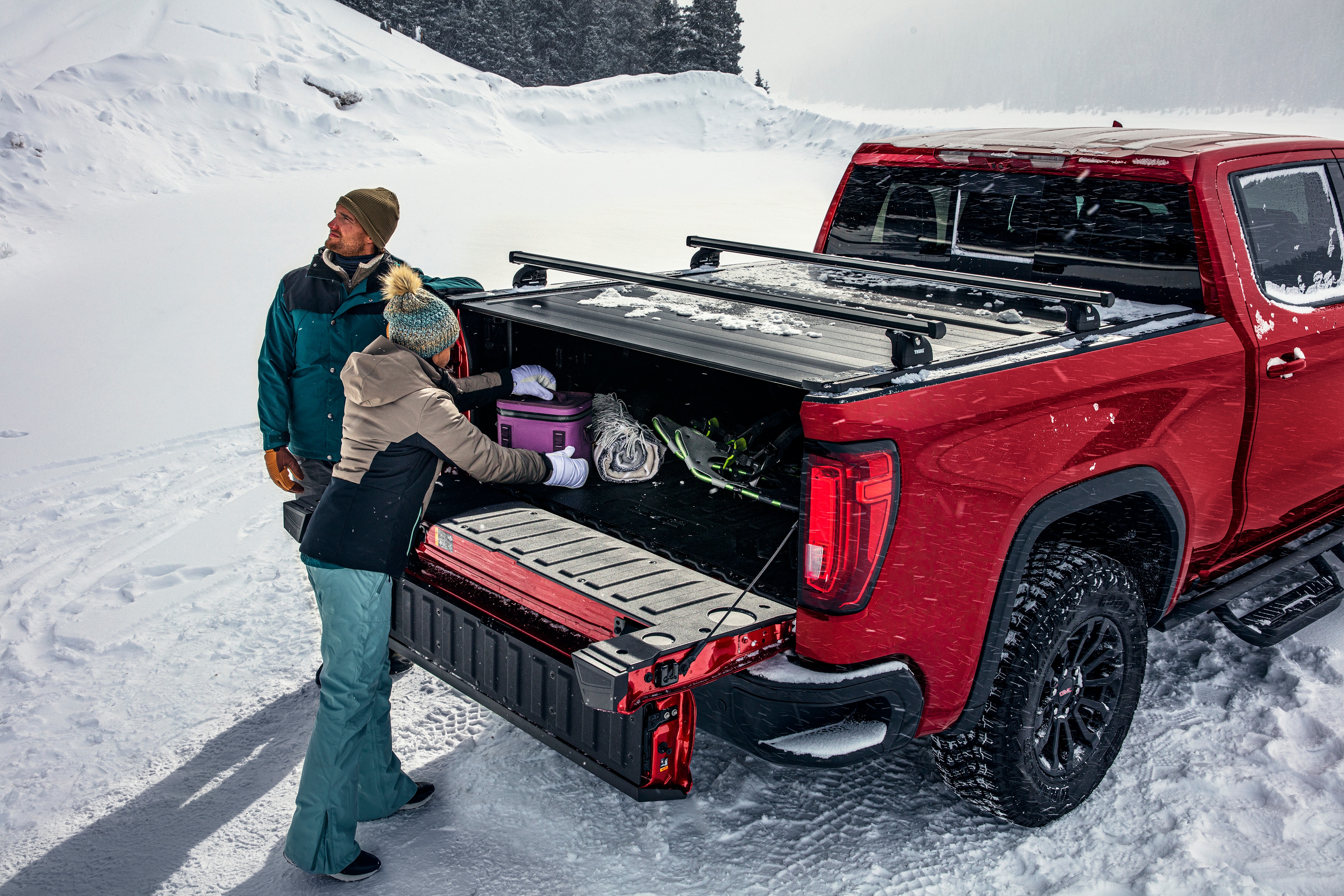 Short Bed Embark Ls Power Retractable Truck Bed Cover In Black By