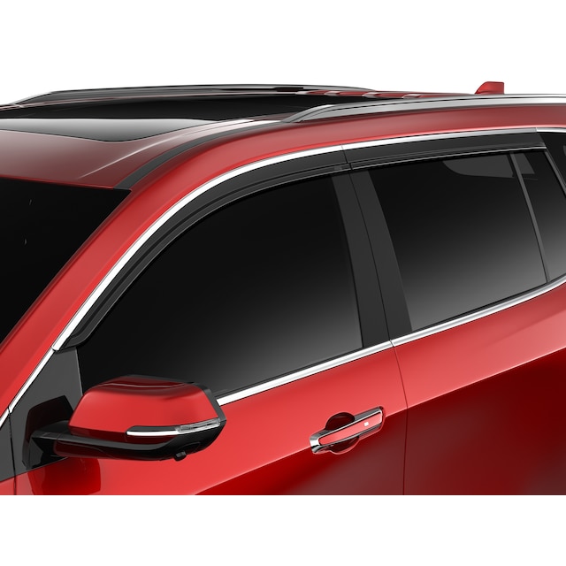 Low Profile Tape-On Side Window Deflector in Smoke Black with Chrome ...
